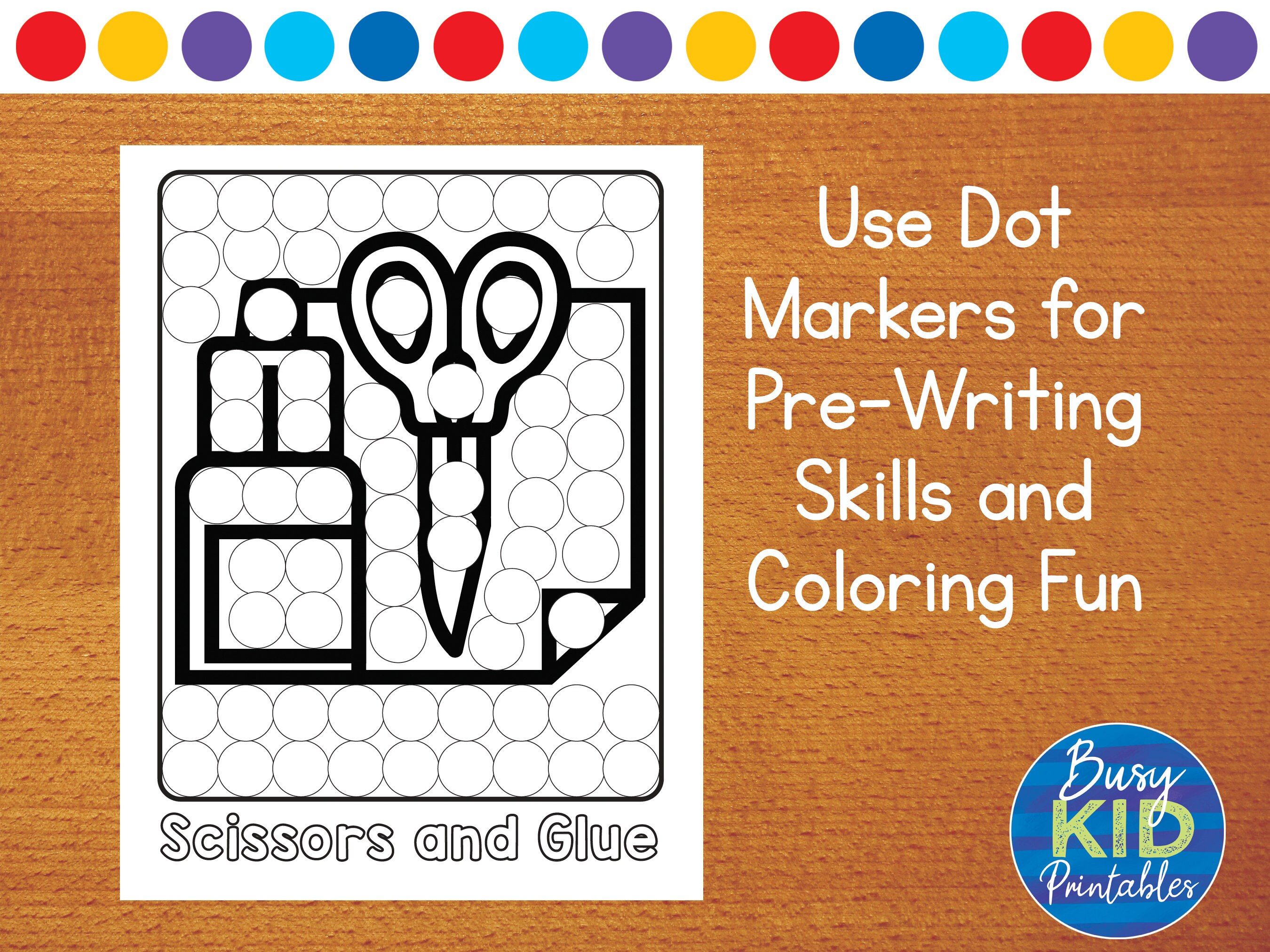 Preschool Classroom Dot Marker Printable - Dab a Dot Coloring Pages for ...