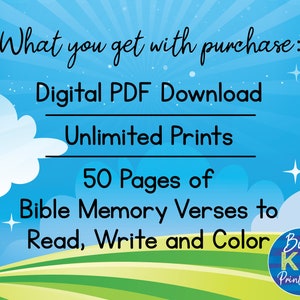 Bible Memory Verses Printable - Handwriting and Coloring - Christian ...