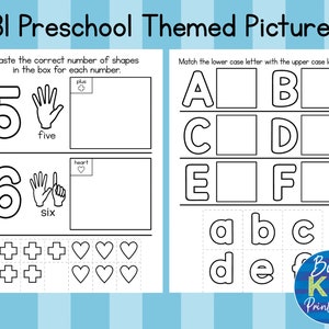 Prek Scissor Skills Printable - Cut and Paste Activity Pages for ...