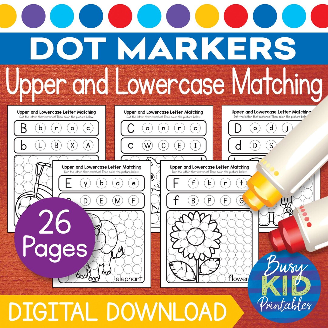 Dot Marker Printable - Dab a Dot Letter Matching Uppercase and ...