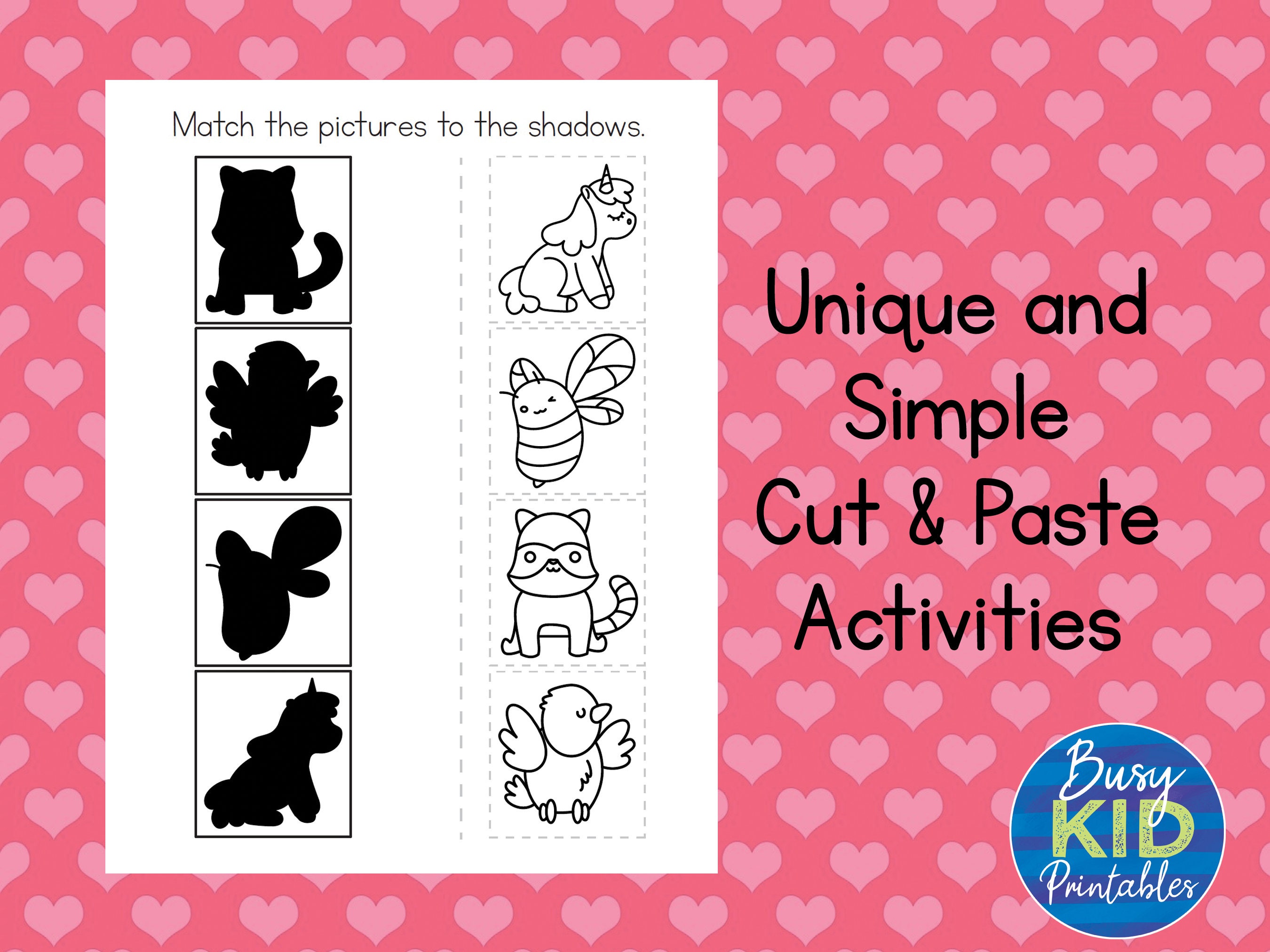 Valentine's Day Preschooler Printable - Tracing Cutting Shapes Lines ...