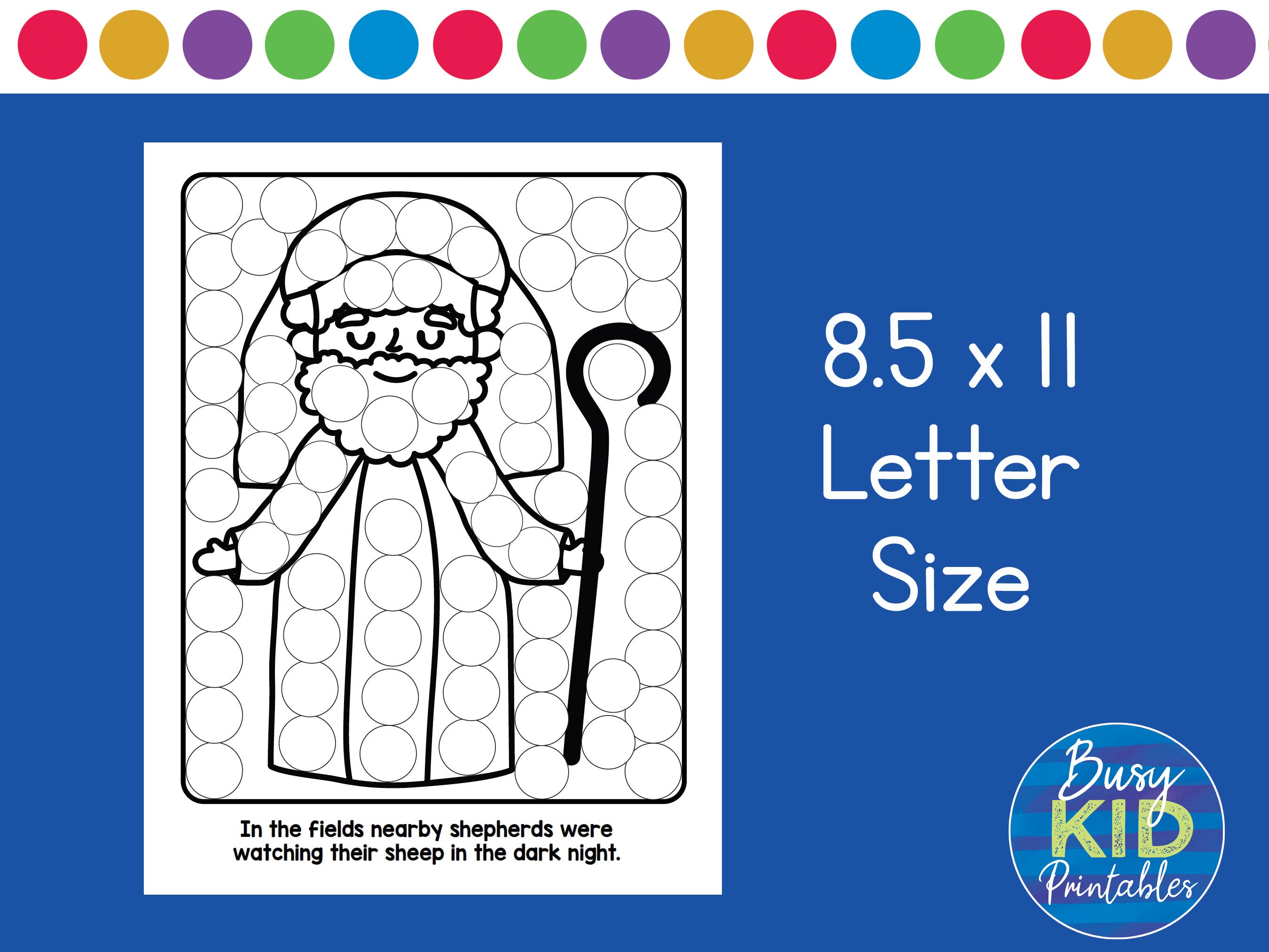 Christmas Nativity Story Dot Marker Printable - Birth of Baby Jesus ...