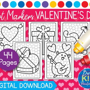 Dot Marker Printable Valentine's Day Dab a Dot Coloring Pages for ...