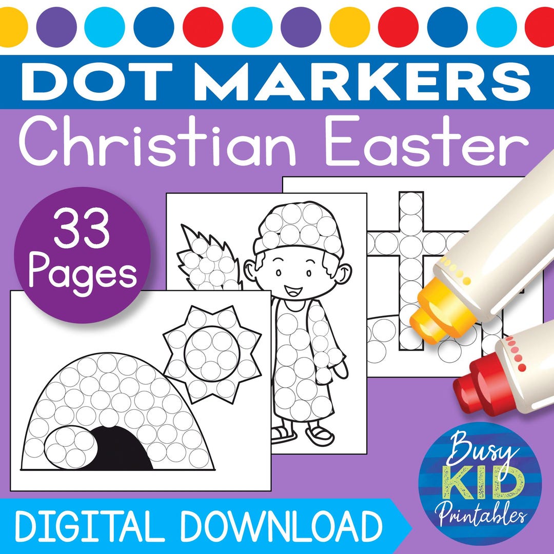 Easter Bible Story Dot Marker Printable Activity - Christian Dab a Dot ...