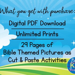 Bible Preschooler Printable - Tracing Cutting Shapes Lines - Christian ...