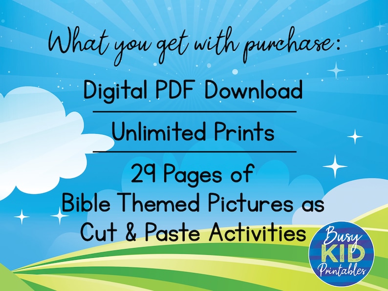 Bible Preschooler Printable - Tracing Cutting Shapes Lines - Christian ...