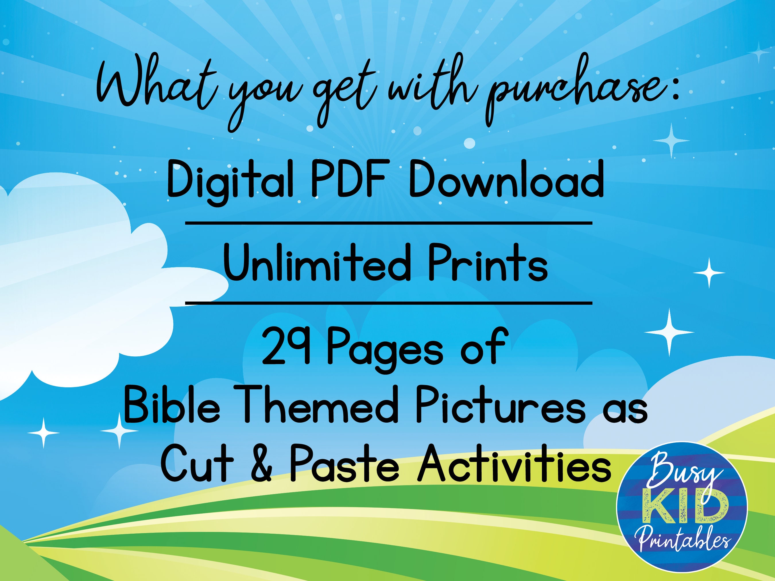 Bible Preschooler Printable - Tracing Cutting Shapes Lines - Christian ...