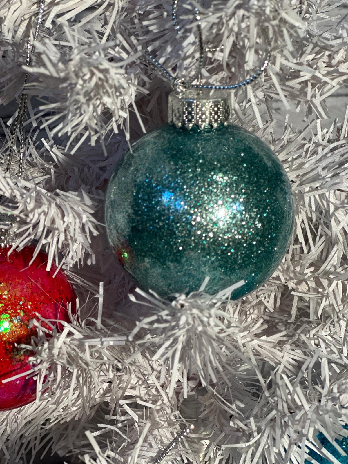 Glitter Christmas Ornaments, Glitter Ornaments - Etsy