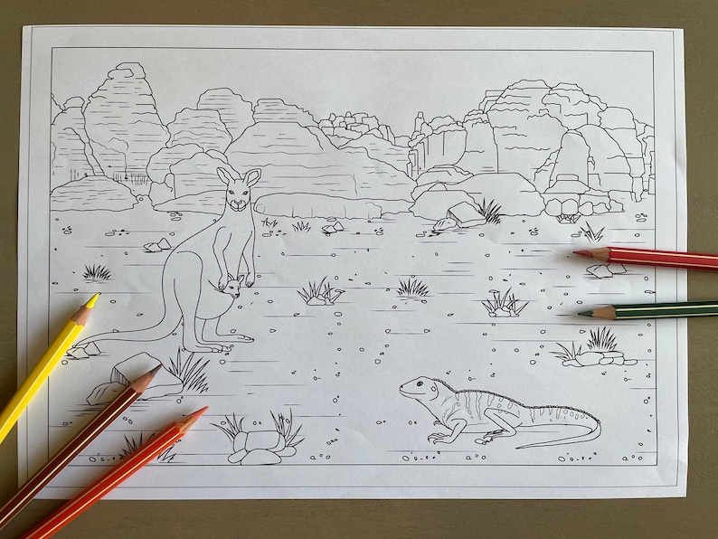 Coloring Page: Outback | Instant Download | Unlimited Prints - Etsy