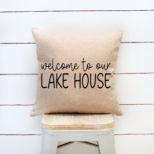 Custom Lake House Pillow, Lake House Decor Pillow, Farmhouse Pillow ...