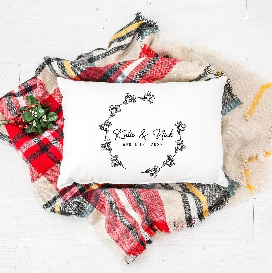 Custom Wedding Pillow, Wedding Gift, Newlywed Gift, Personalized ...