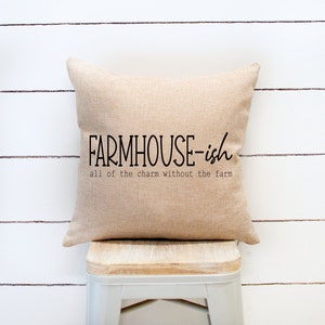 Farmhouse-ish Pillow Cover, Rustic Farmhouse Pillow, Modern Farmhouse ...