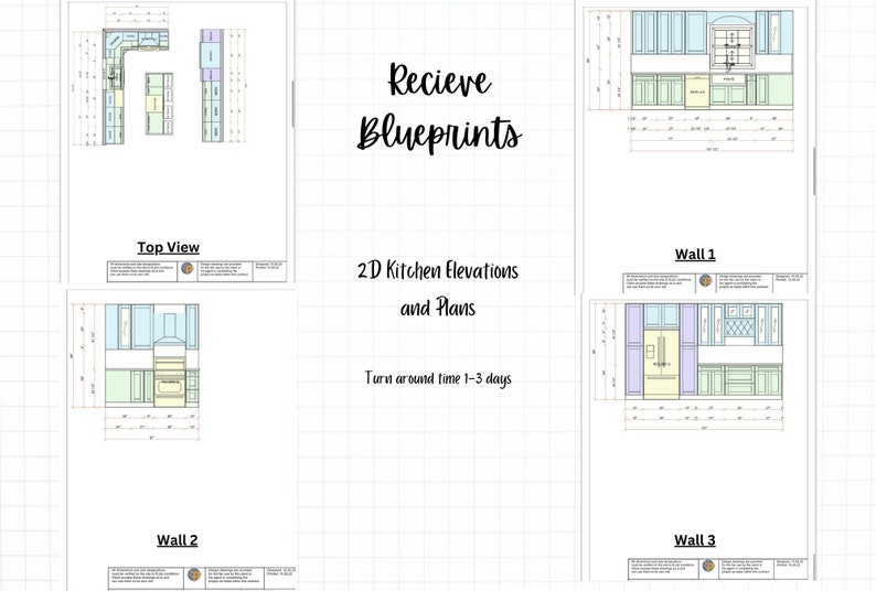Kitchen Cabinet Layout, 3D Custom Kitchen Design, 2D Cabinet Layout ...