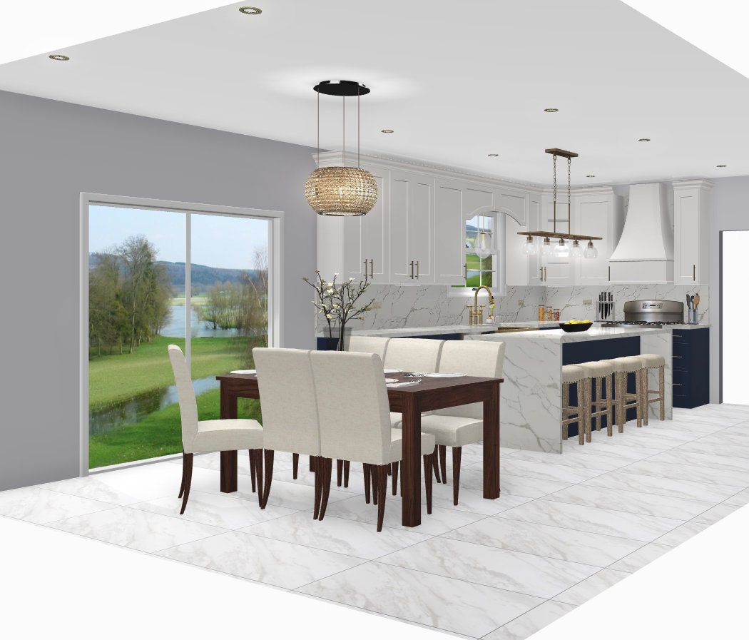 Kitchen Cabinet Layout, 3D Custom Kitchen Design, 2D Cabinet Layout ...