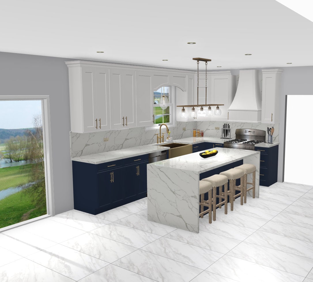 Kitchen Cabinet Layout, 3D Custom Kitchen Design, 2D Cabinet Layout ...
