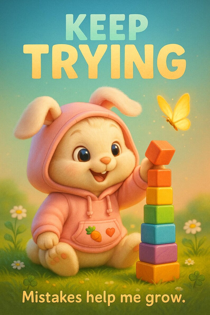 50 Pixar 3D Animal Motivational Posters - Cute Bunny, Kitten & Puppy ...