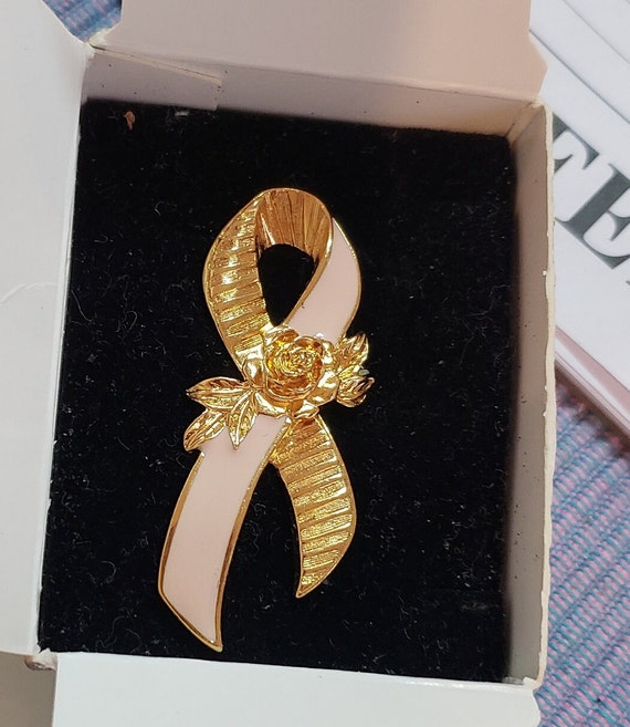 vintage avon brooch pink - Gem