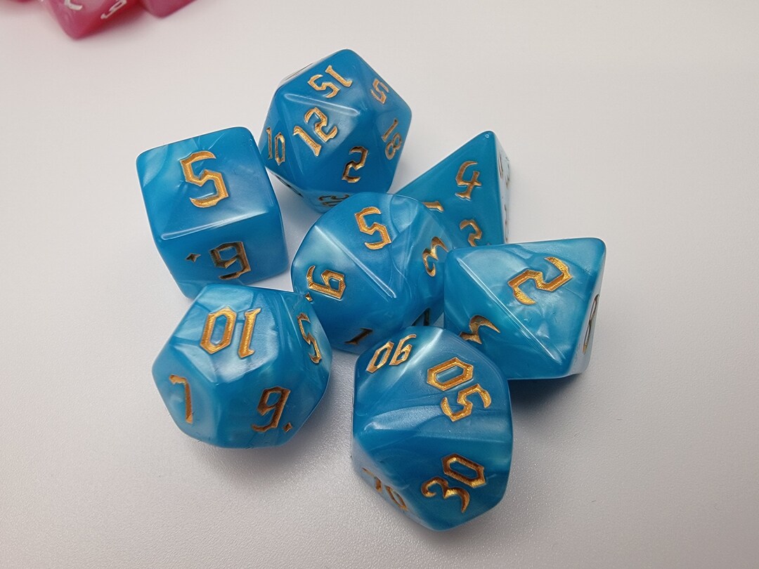 Mica Dice Set | 7 Piece Dice Set for Table Top Games | Dungeons and ...