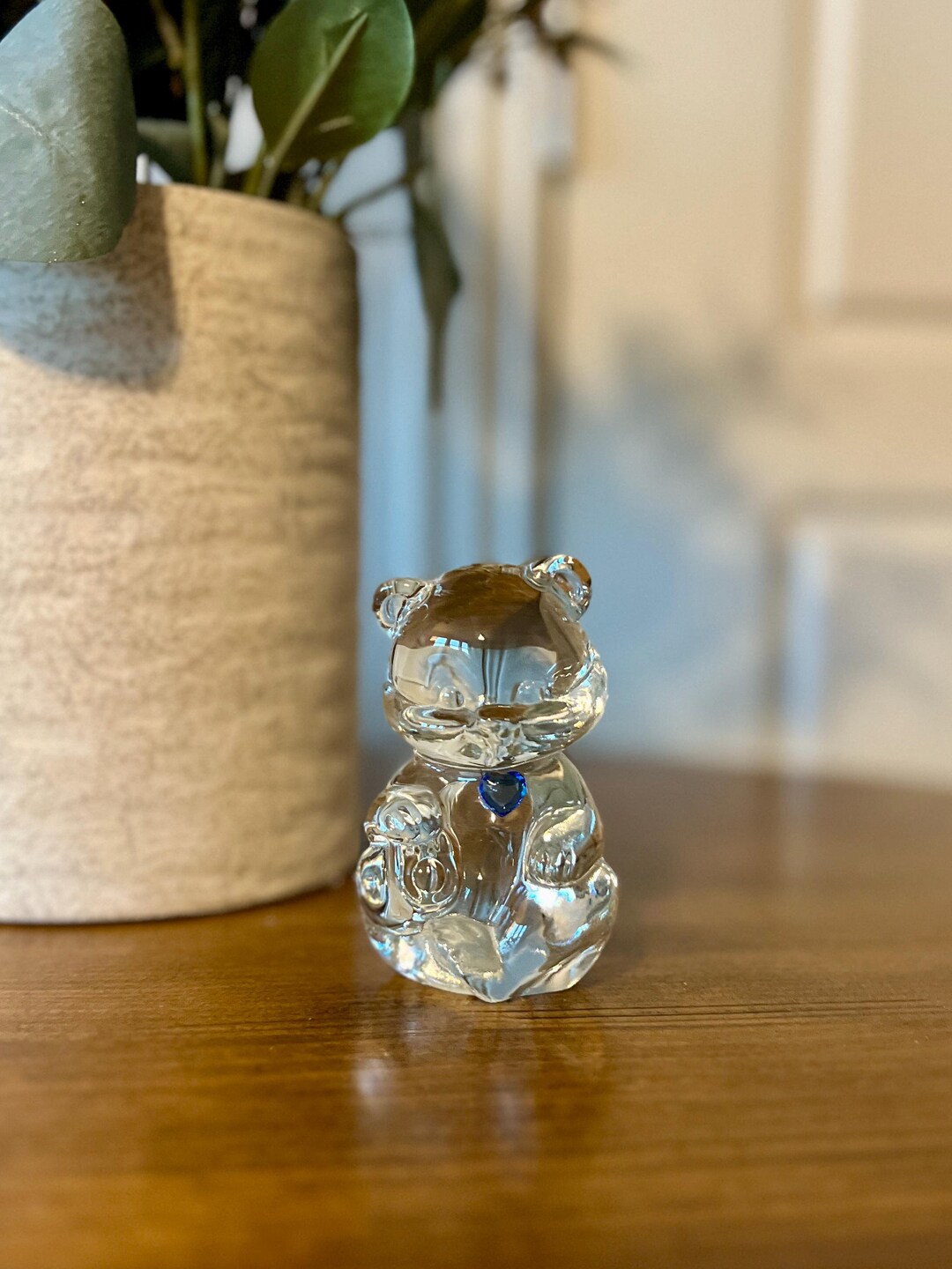 Fenton Crystal Blue Sapphire Heart September Birthstone Bear - Etsy