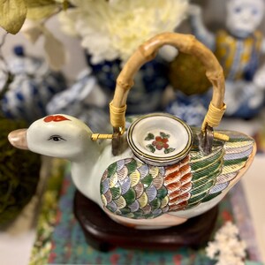 Ceramic Duck Teapot With Stand - Etsy