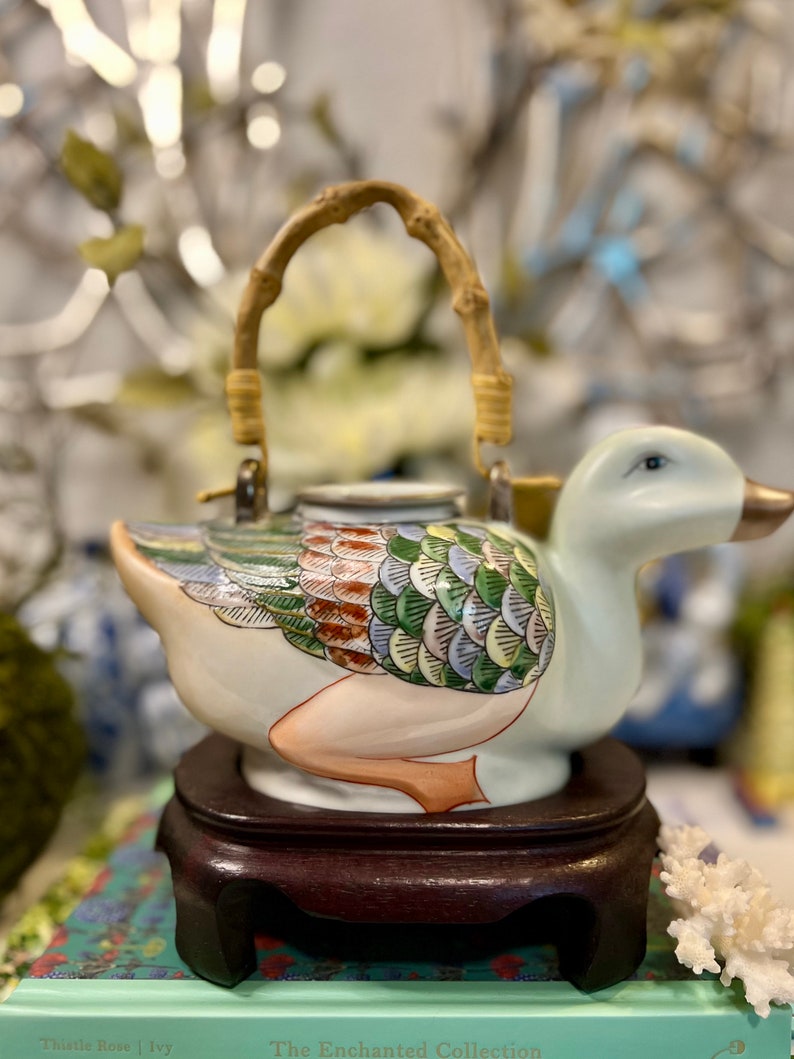 Ceramic Duck Teapot With Stand - Etsy