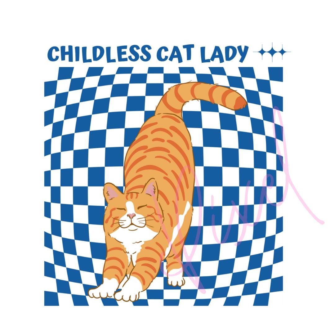 Childless Cat Lady PNG - Funny Cat Lover Digital Art - Cat Lady Graphic ...