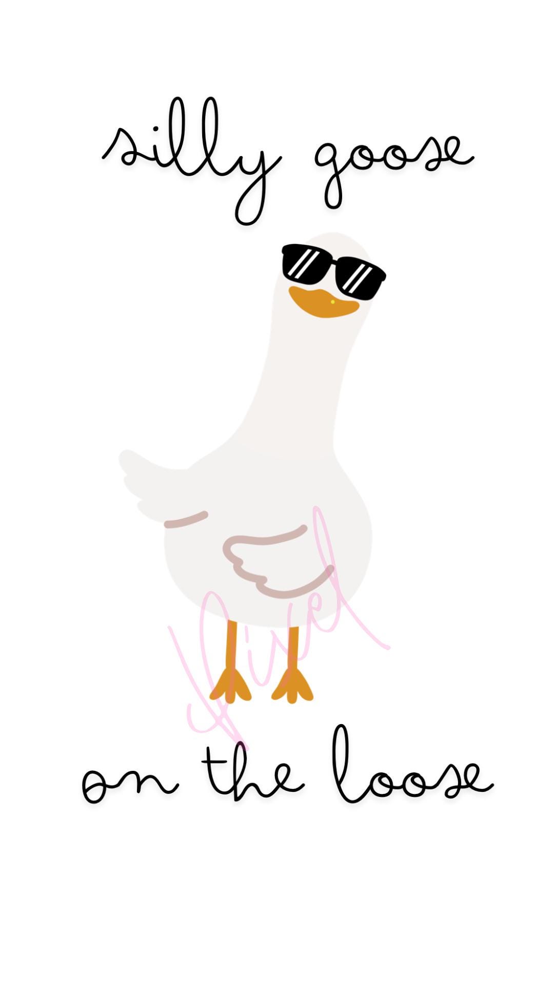 Silly Goose on the Loose PNG - Etsy