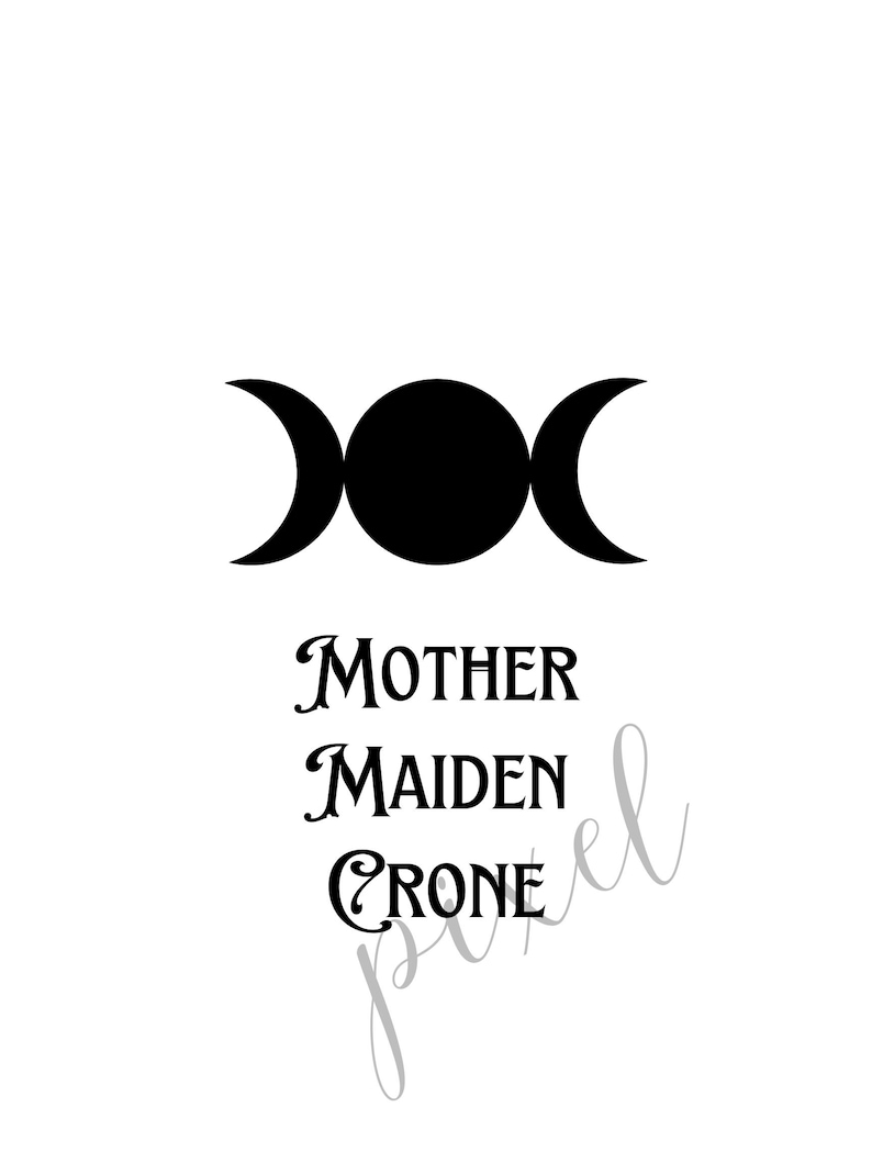 Mother Maiden Crone - Text - PNG - Digital Download - Etsy