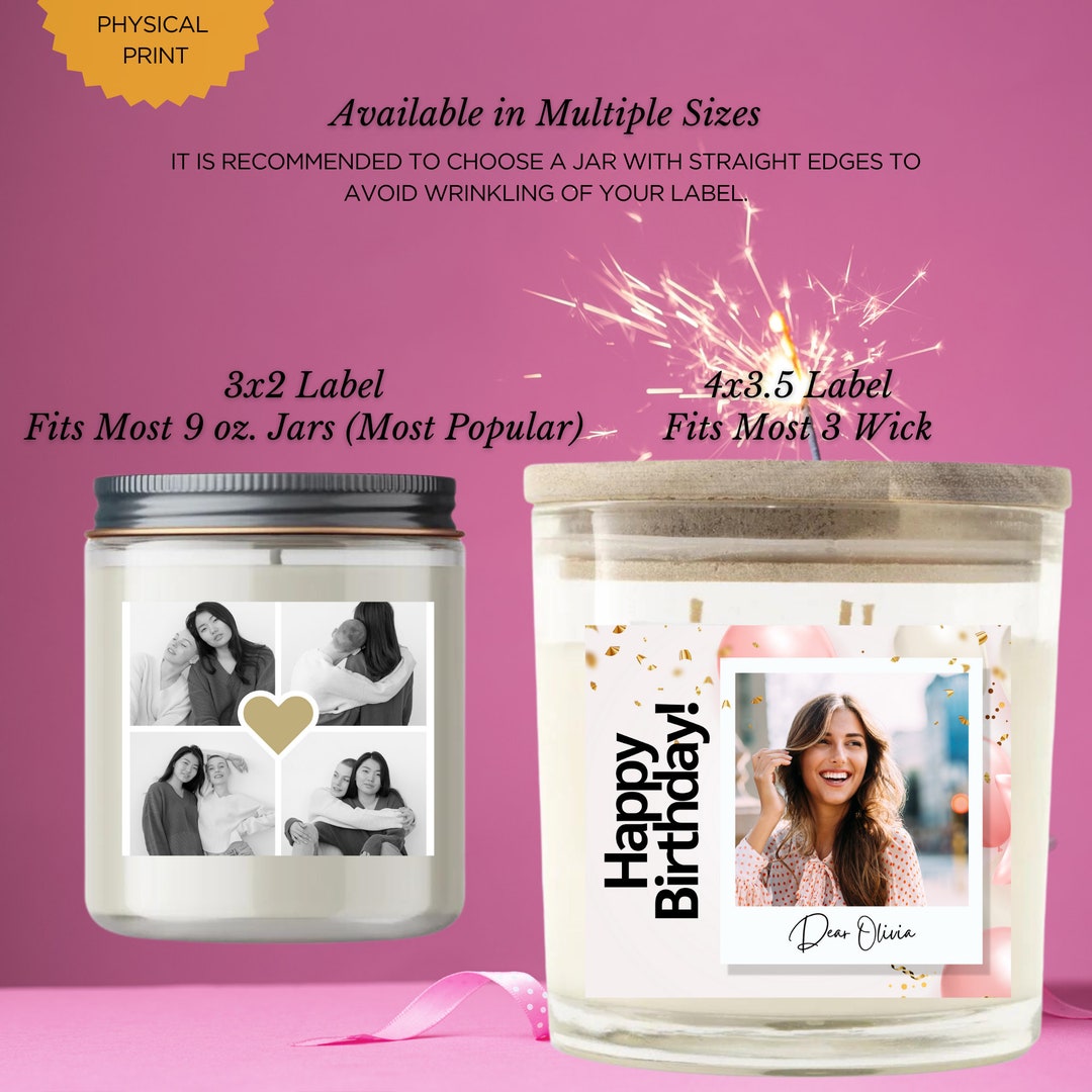 Custom Candle Label - Ncandle Labels - Photo Candle Labels ...