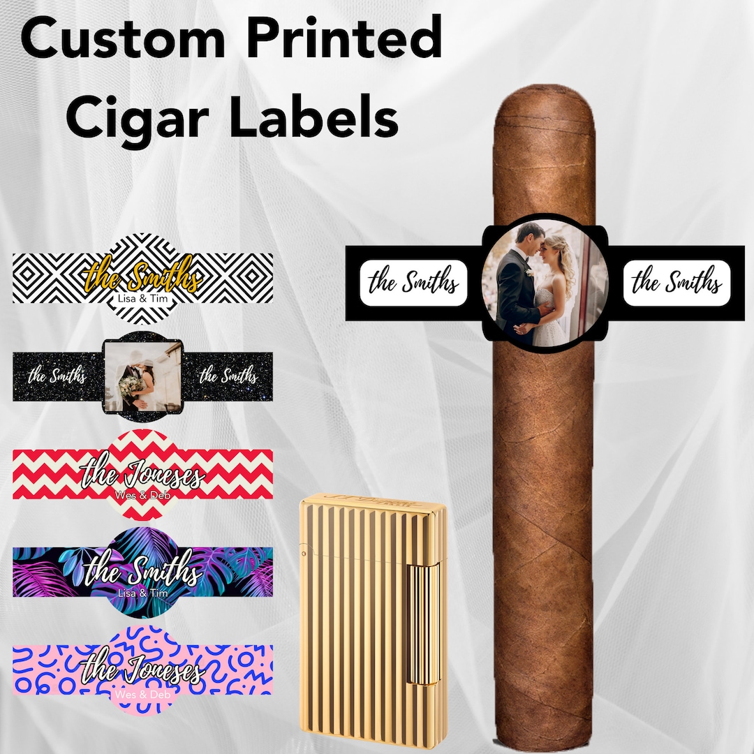 Custom Cigar Wrappers - Personalized Cigar Label - Custom Wedding Cigar ...