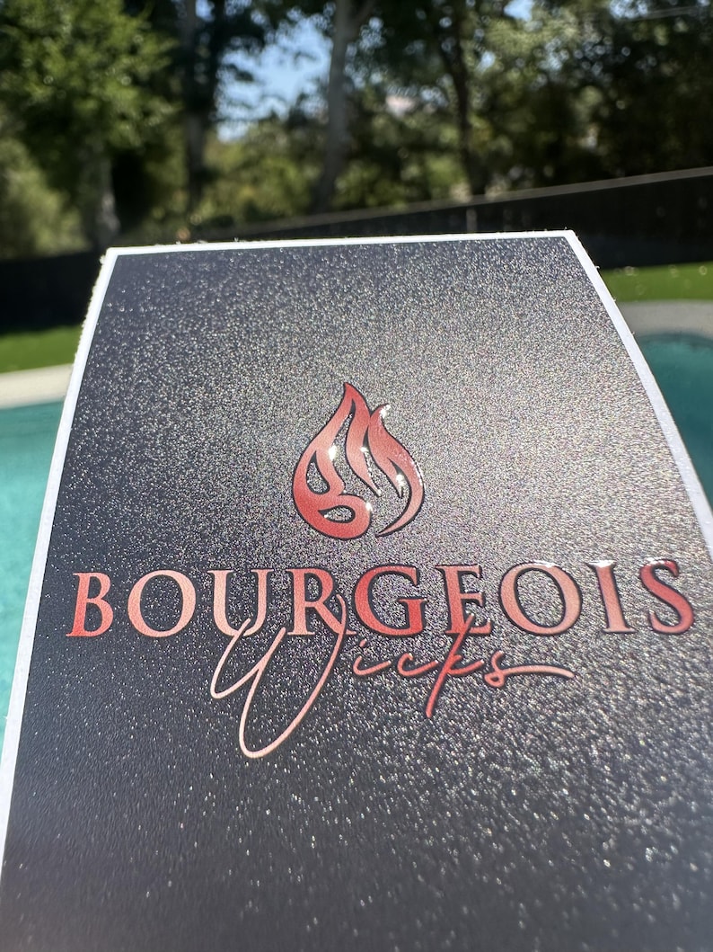 Custom Waterproof Raised Candle Labels – Embossed 3D Logo Stickers ...
