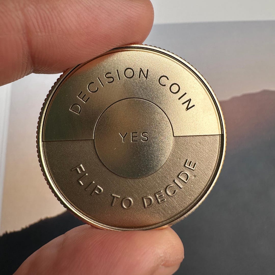 Decision Coins - Yes or No Decision Coins - Custom Engraved Brass Coin ...