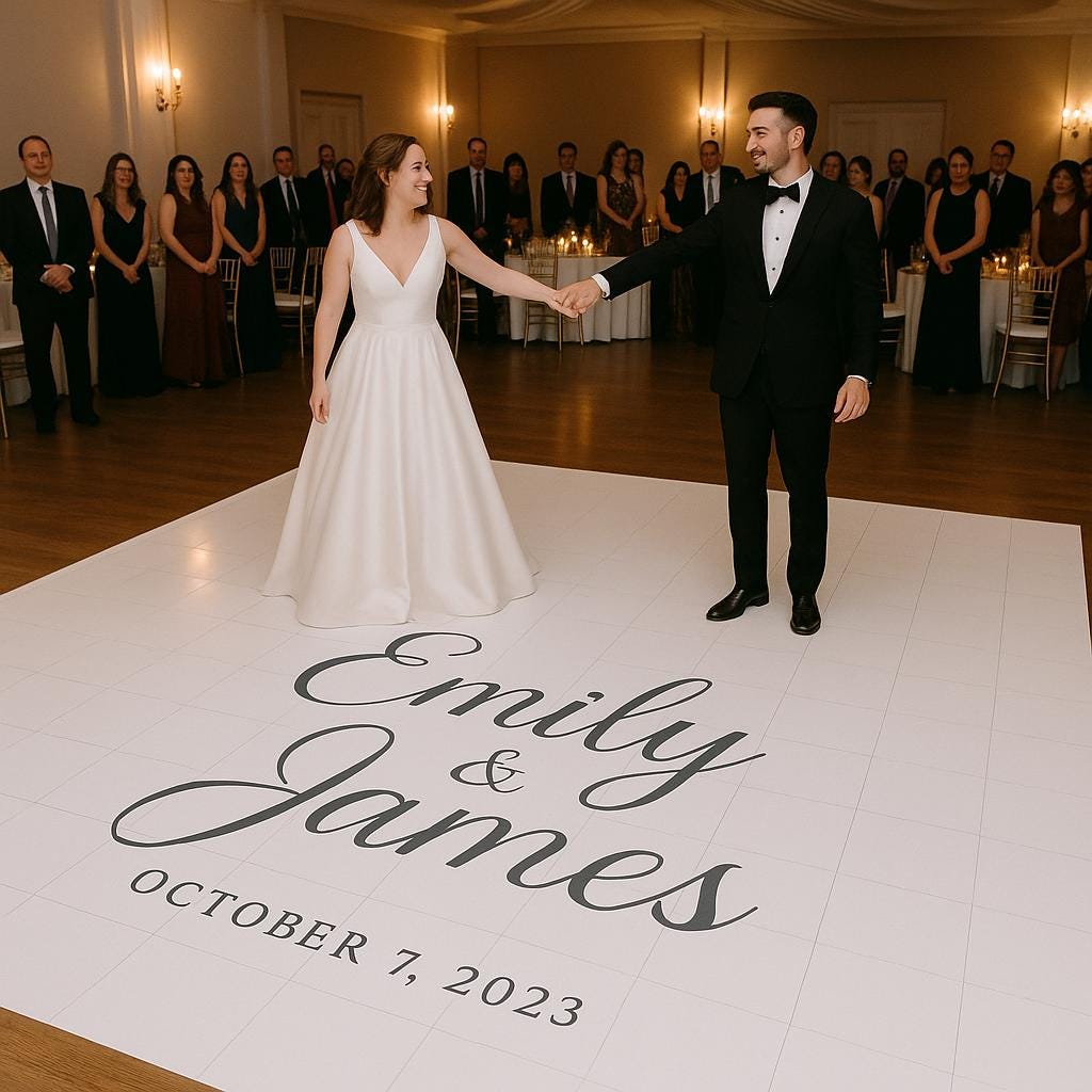 Custom Wedding Dance Floor Decal | Personalized Vinyl Wrap With ...
