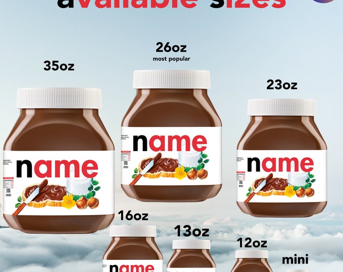 Personalised Nutella Original Label - 750g Nutella Jar! - Etsy