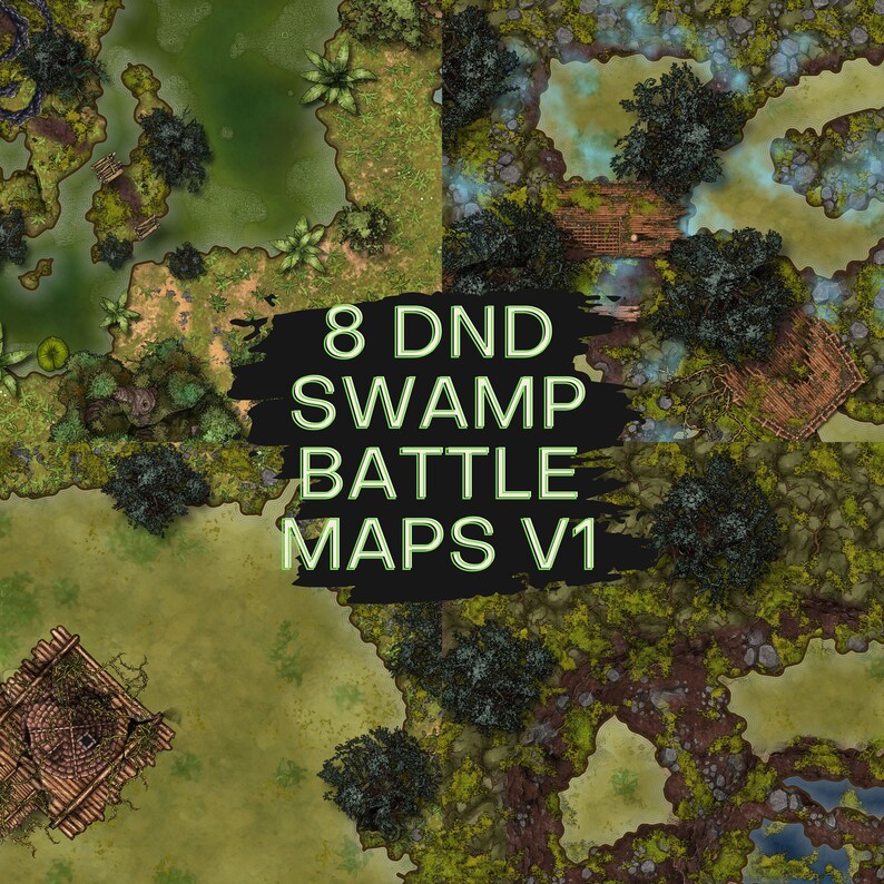 DND Swamp Battle Maps Bundle, Dungeons, Dragons, Roll20 Maps, Foundry ...