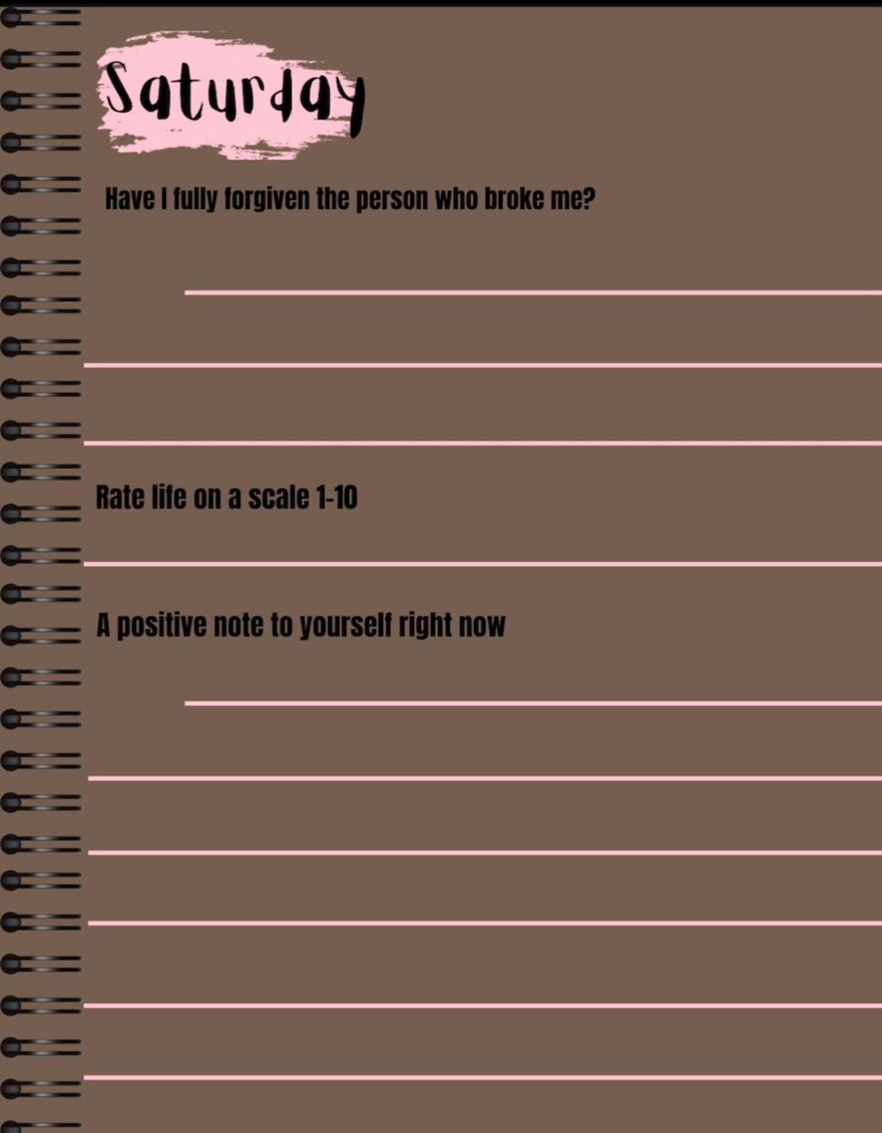 Daily Diary, Instant Download, Productivity Diary, Printable Diary - Etsy