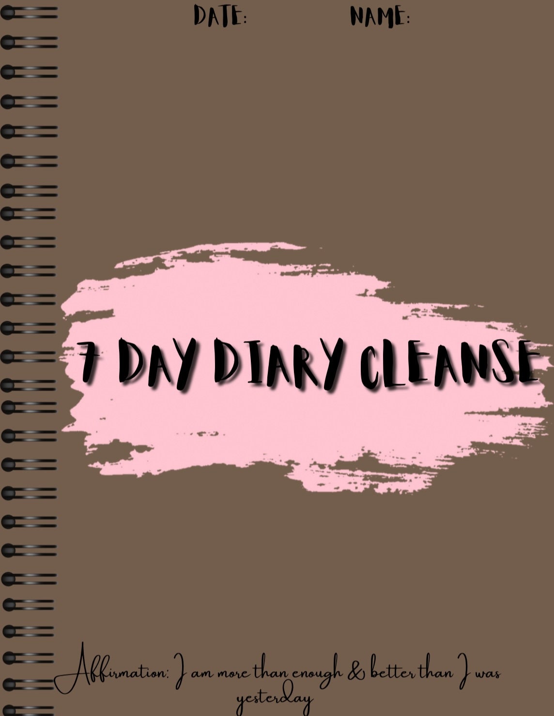 Daily Diary, Instant Download, Productivity Diary, Printable Diary - Etsy