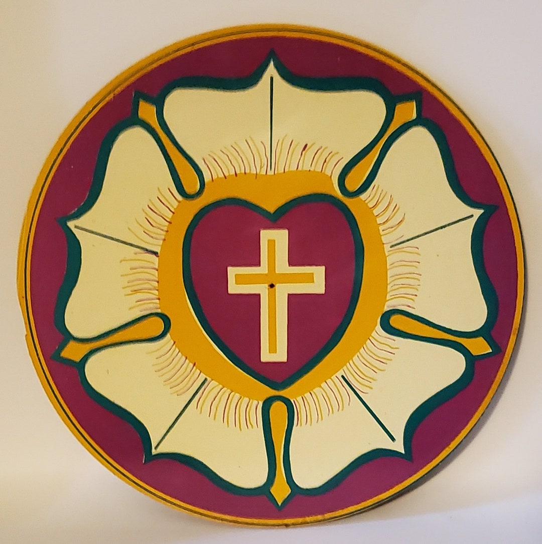 Vintage Luther's Rose Hex Signs PA Dutch 8” Masonite - Etsy