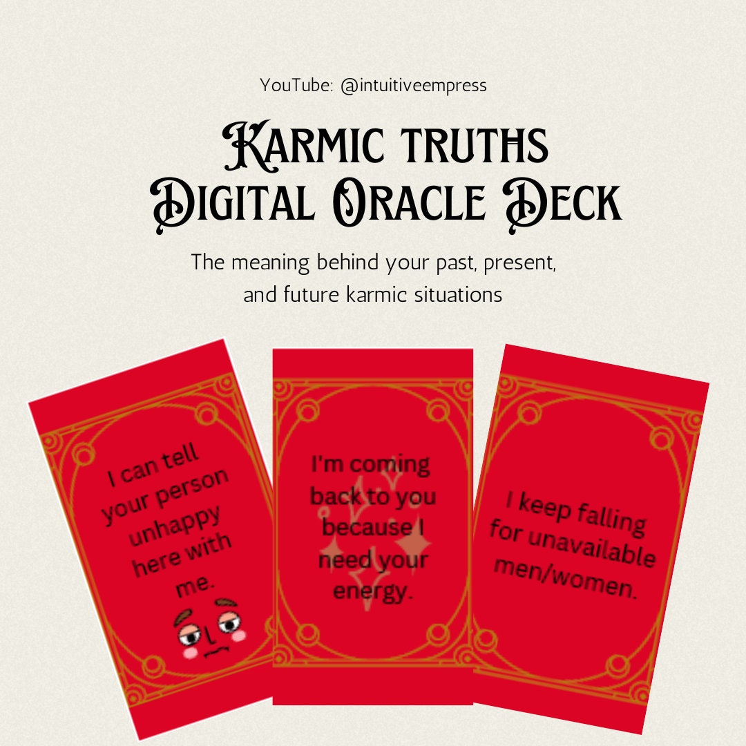 Printable Karmic Truths Oracle Deck - Etsy