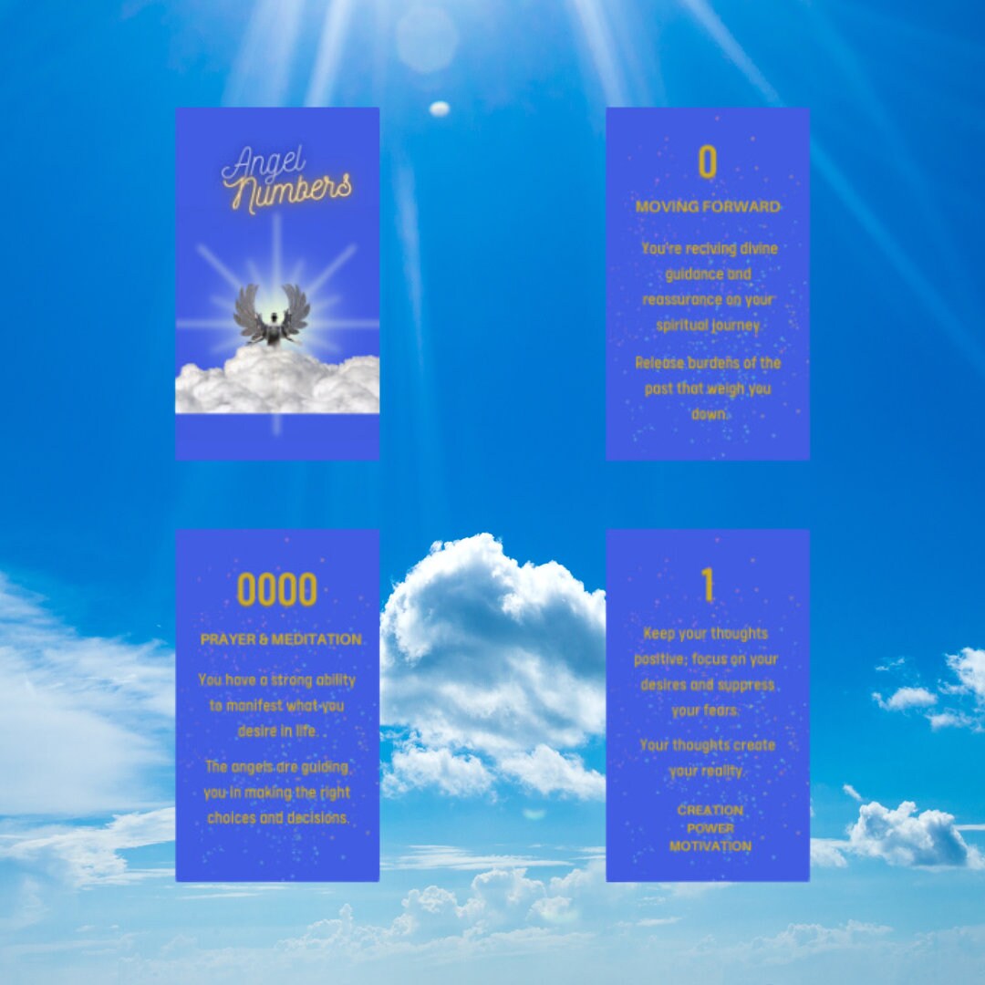Printable Angel Numbers Deck - Etsy