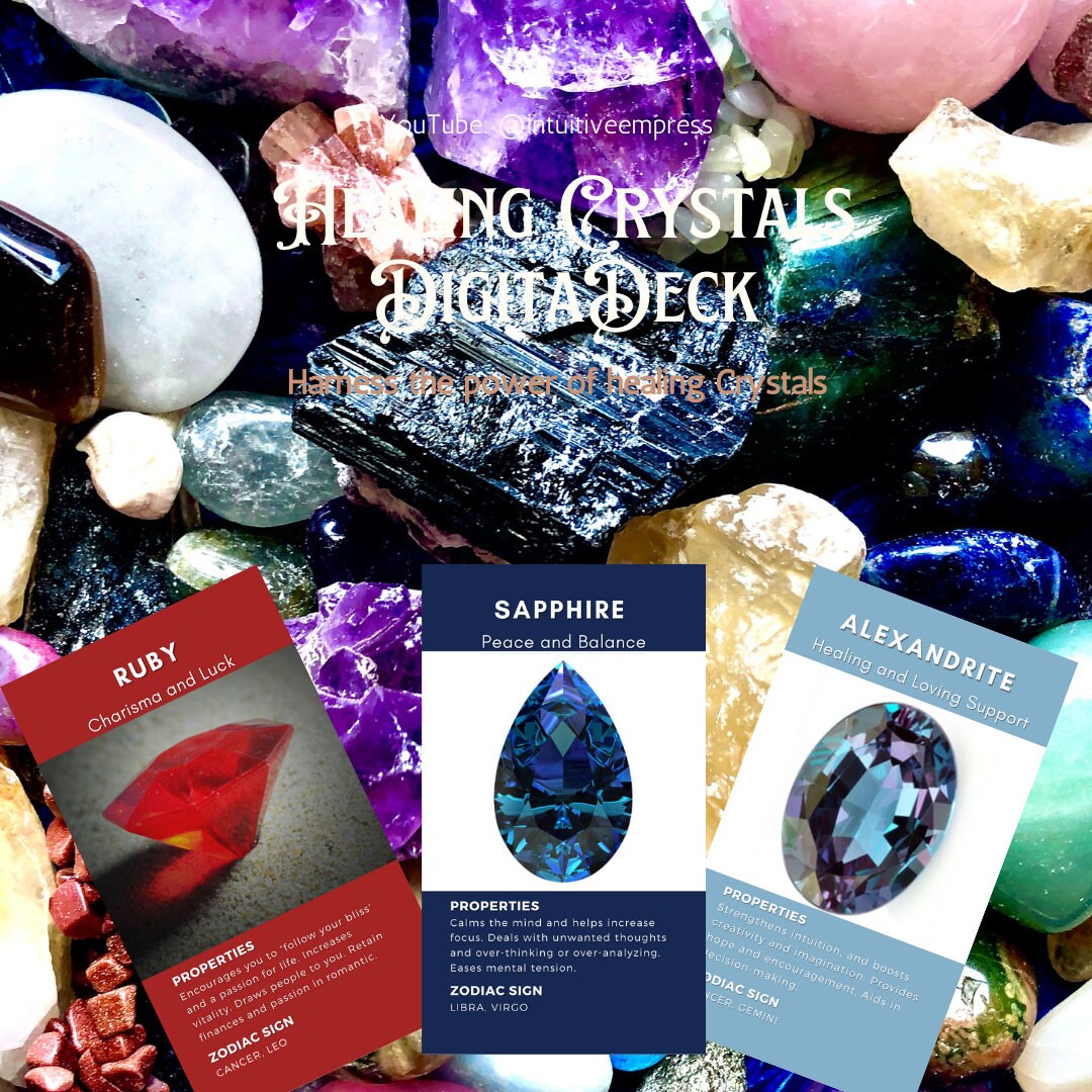 Printable Healing Crystals Deck - Etsy
