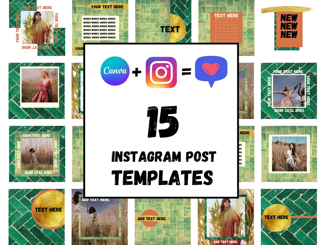 Emerald Green Instagram Post Template - Etsy