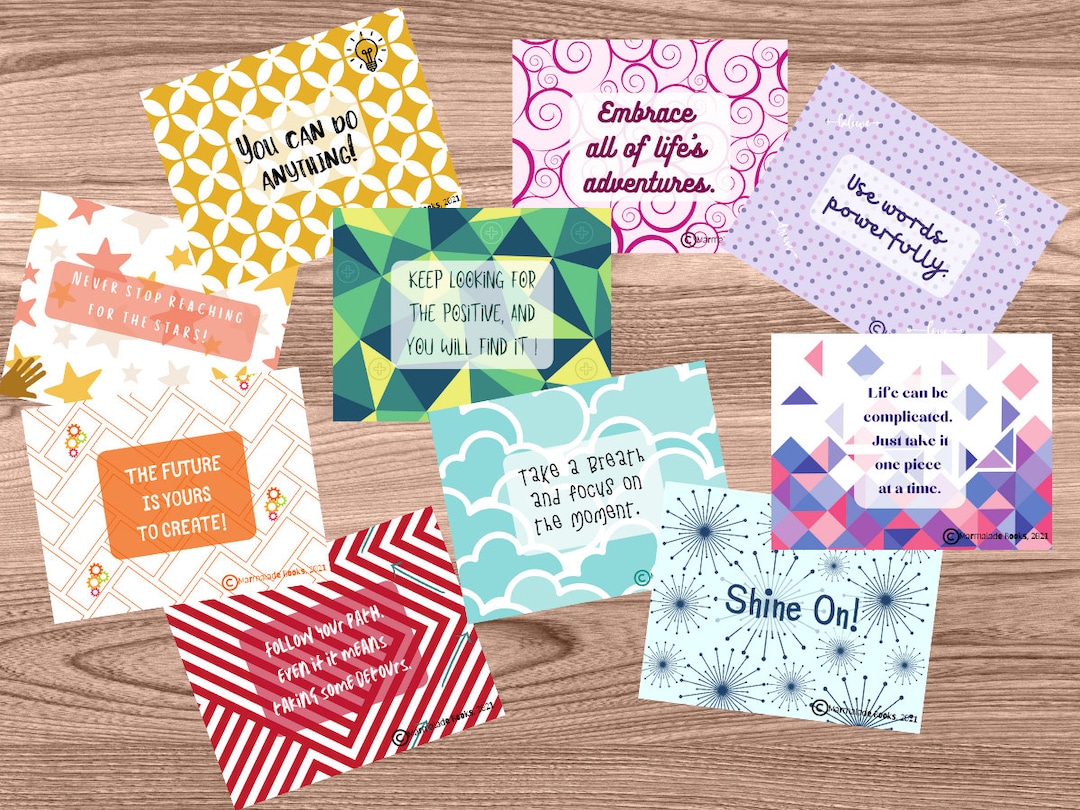 Greeting Cards: Positivity Postcard Packs 1 & 2 Together - Etsy