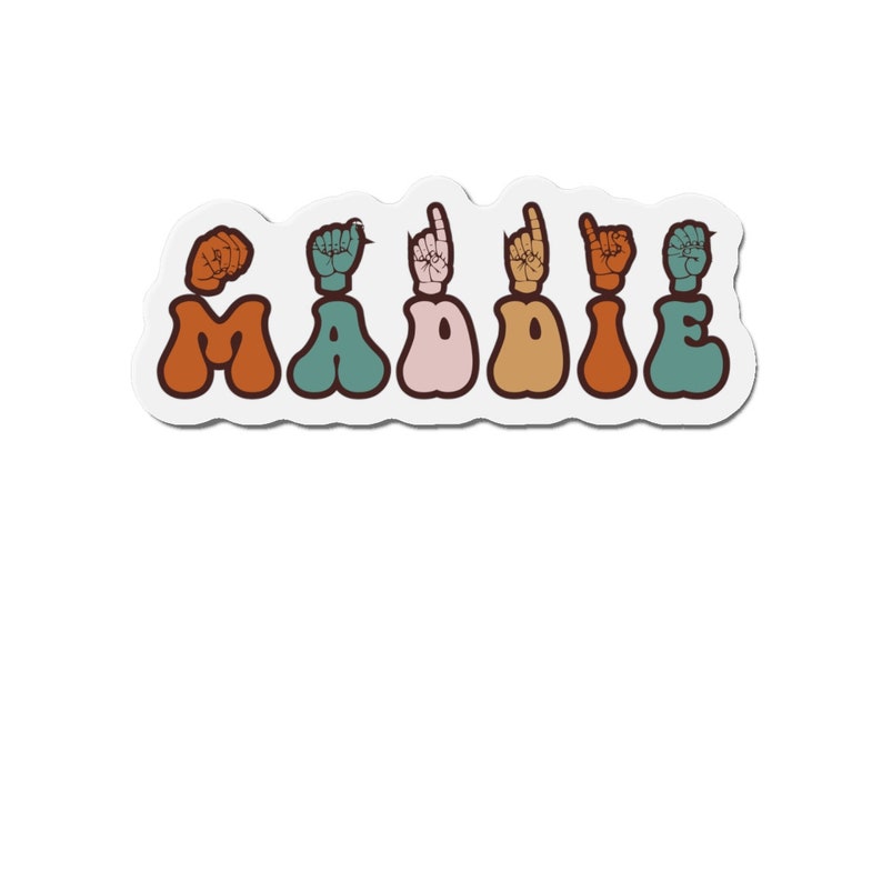 Asl Custom Name Magnet, Asl Graduation Gift, Mother's Day Gift for Asl ...