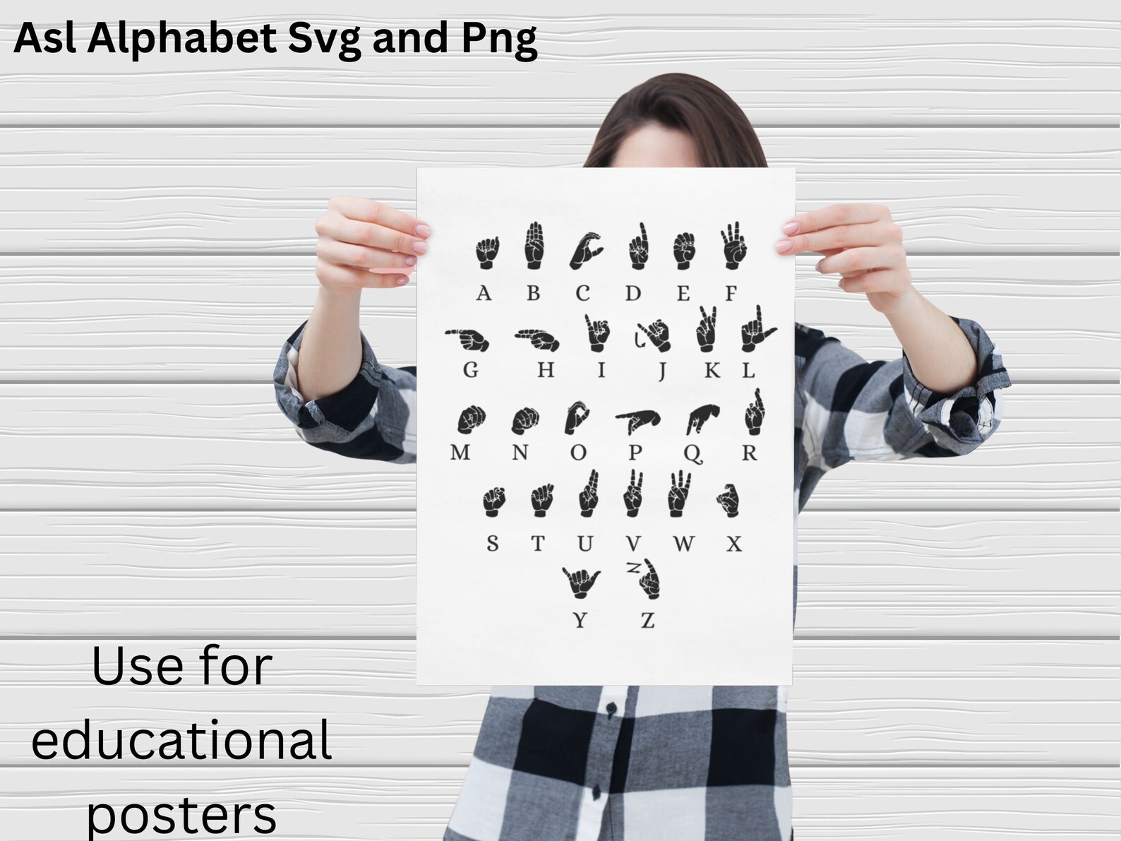 Asl Alphabet SVG, Asl Alphabet Poster for ASL Teacher Classroom, Asl ...