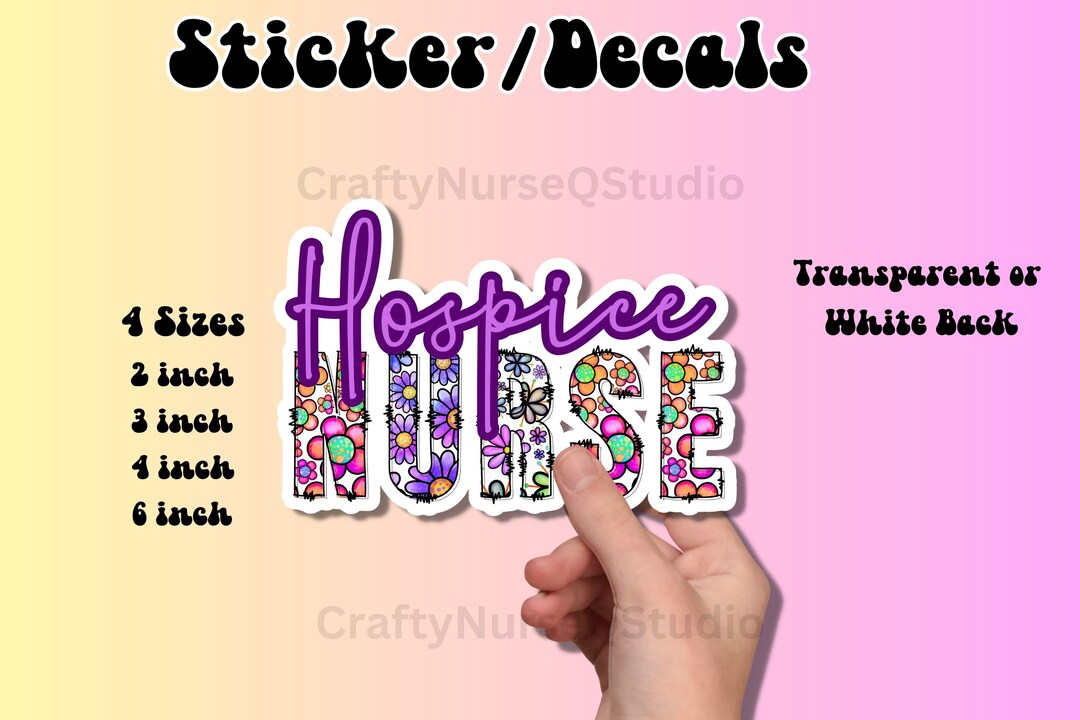 Hospice Nurse Sticker, Home Health Sticker, Palliative Care Nurse Water ...