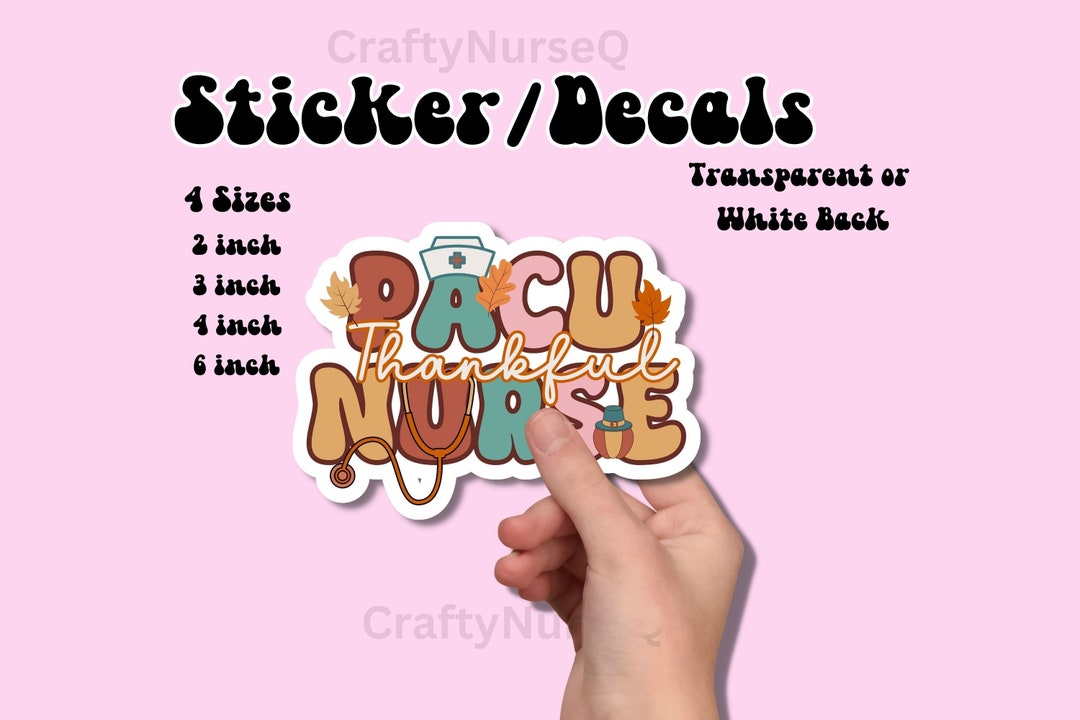 PACU Nurse Stickers, Gifts for Rn, Vinyl Stickers, Pacu Nurse Tumbler ...