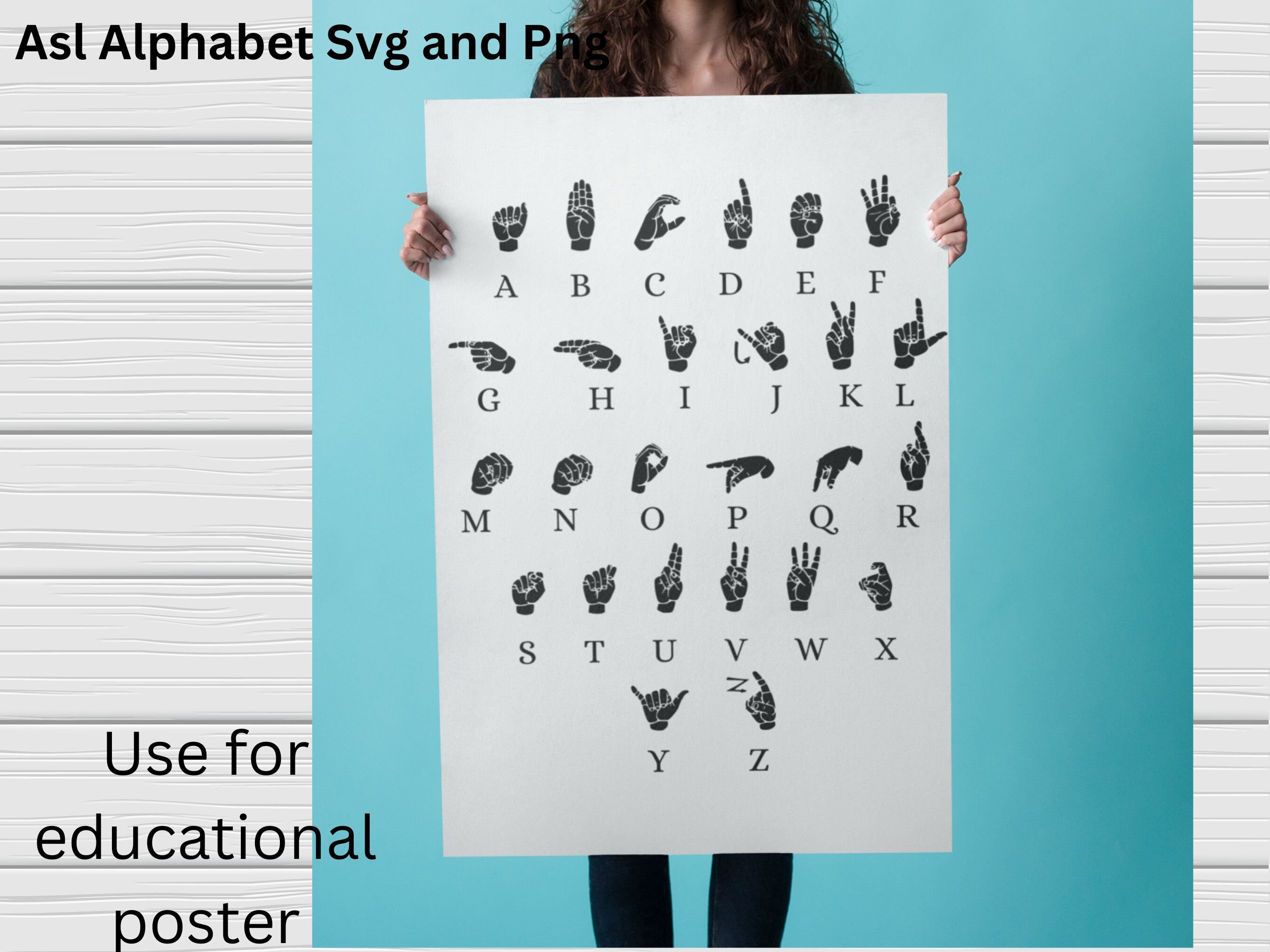 Asl Alphabet SVG, Asl Alphabet Poster for ASL Teacher Classroom, Asl ...