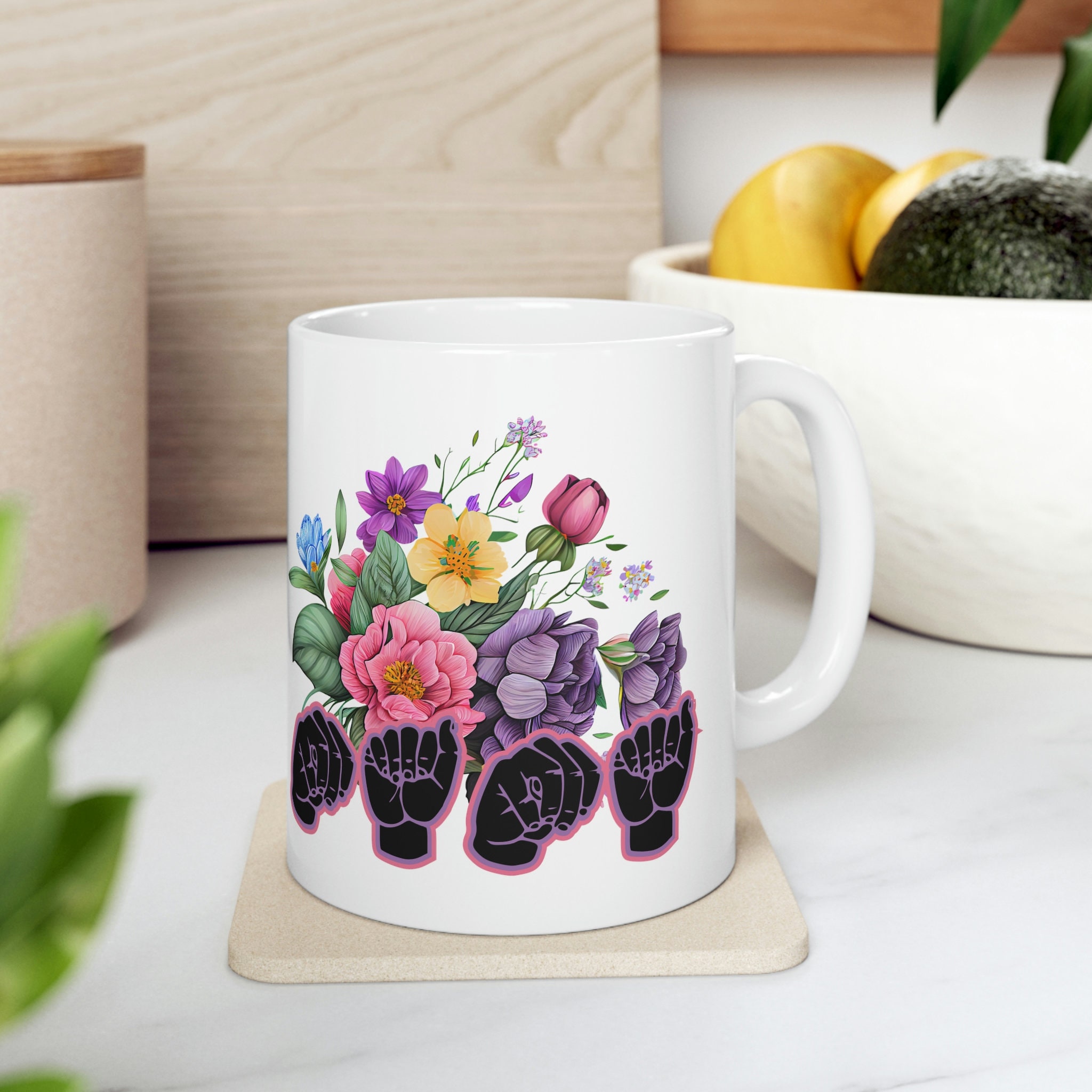 Asl Mom Mug, Sign Language Mug for Mother's Day Gift for Mom, Asl ...