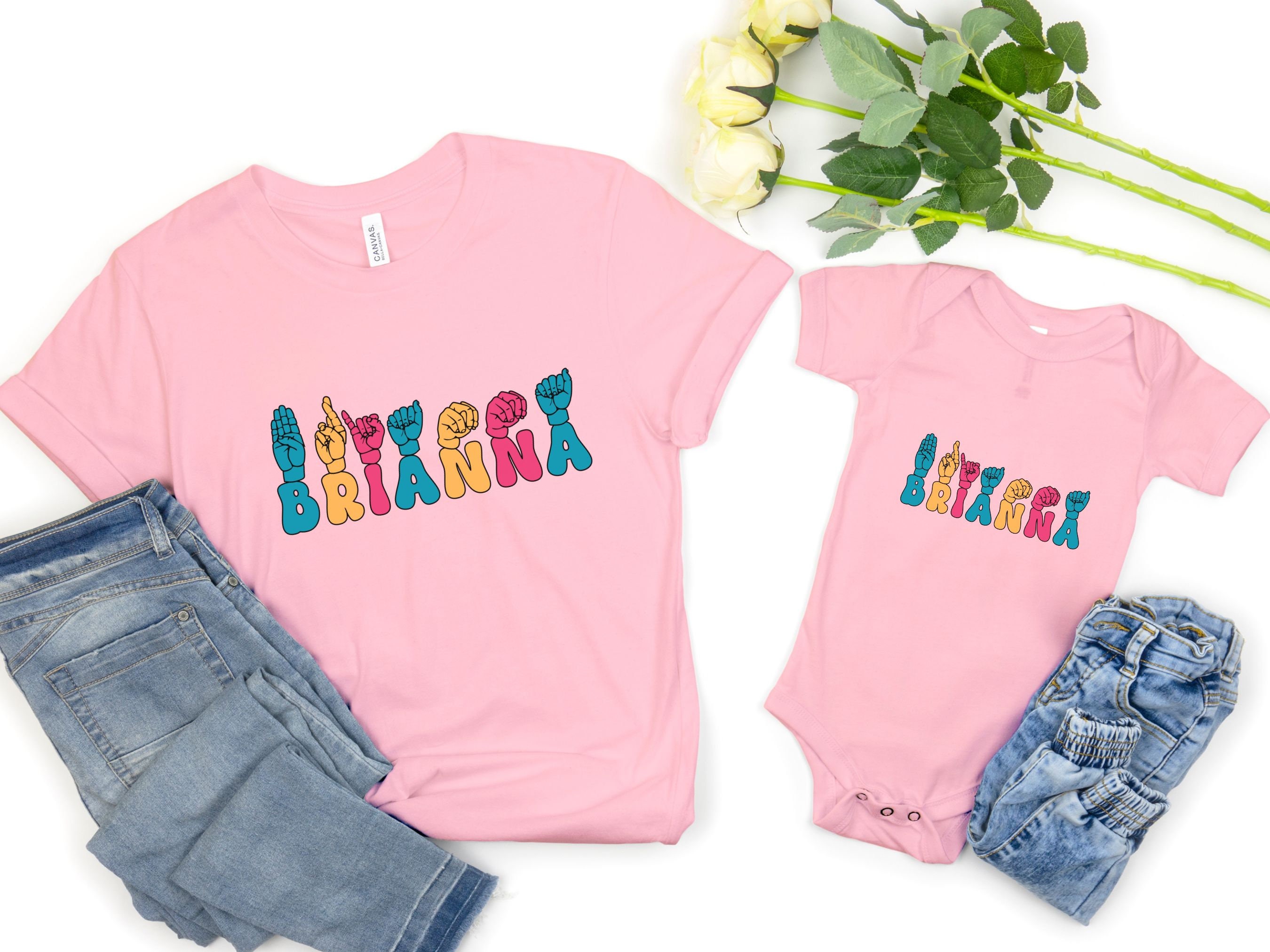 Asl Family Shirt, Custom Sign Language T-shirt, Asl Birthday Gift ...